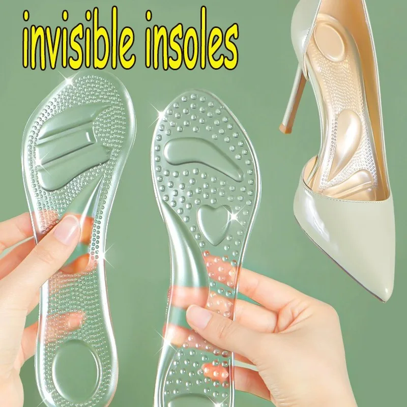 Silicone-Transparent-Insole-High-Heel-Shoe-Pads-For-Women-Invisible ...