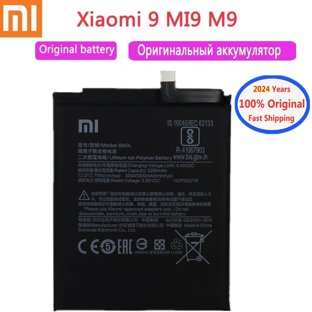 2024-Years-3300mAh-Original-Battery-BM3L-For-Xiaomi-9-MI9-M9-MI-9 ...