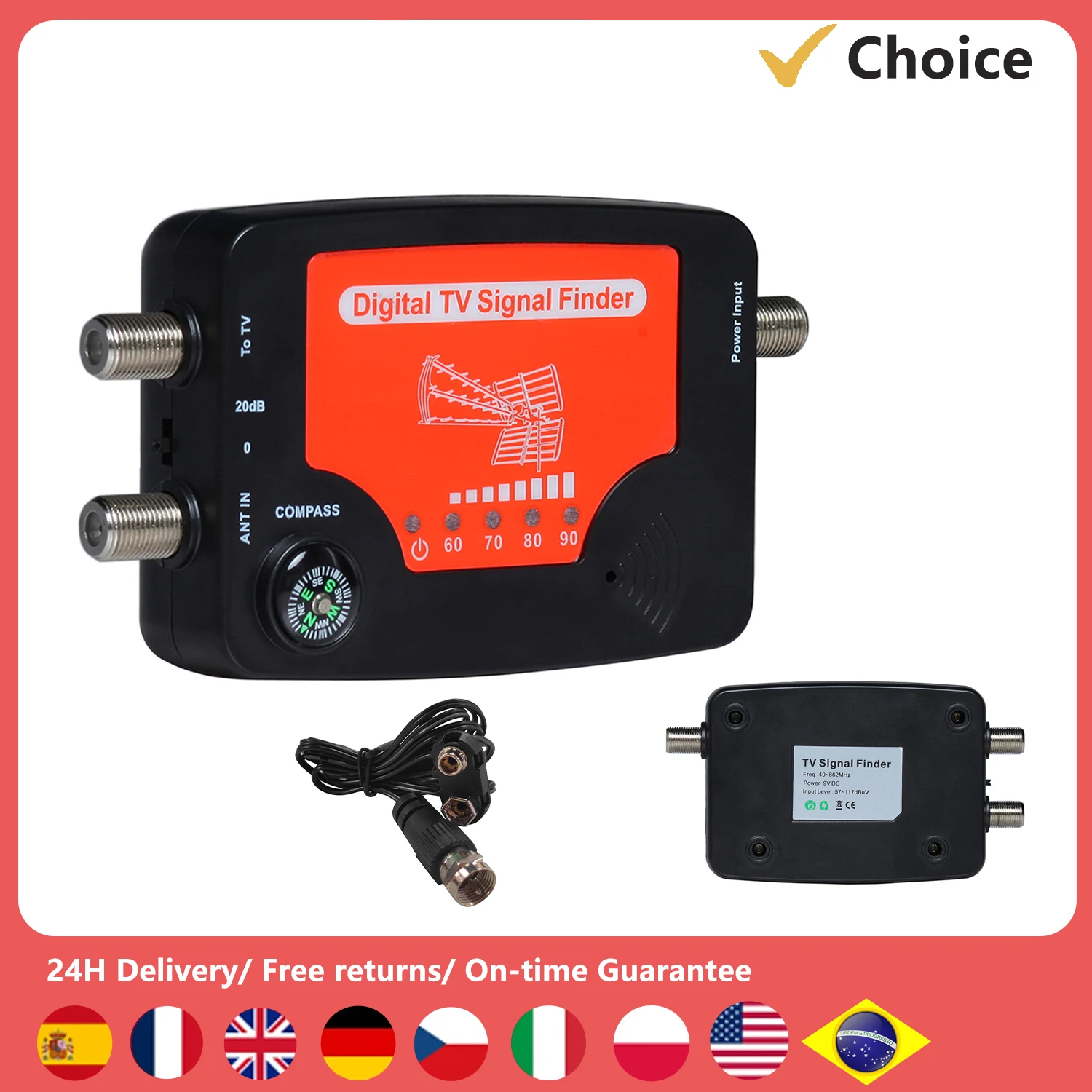 TV-Signal-Finder-LED-Display-Portable-TV-Antenna-Signal-Strength-Finder ...