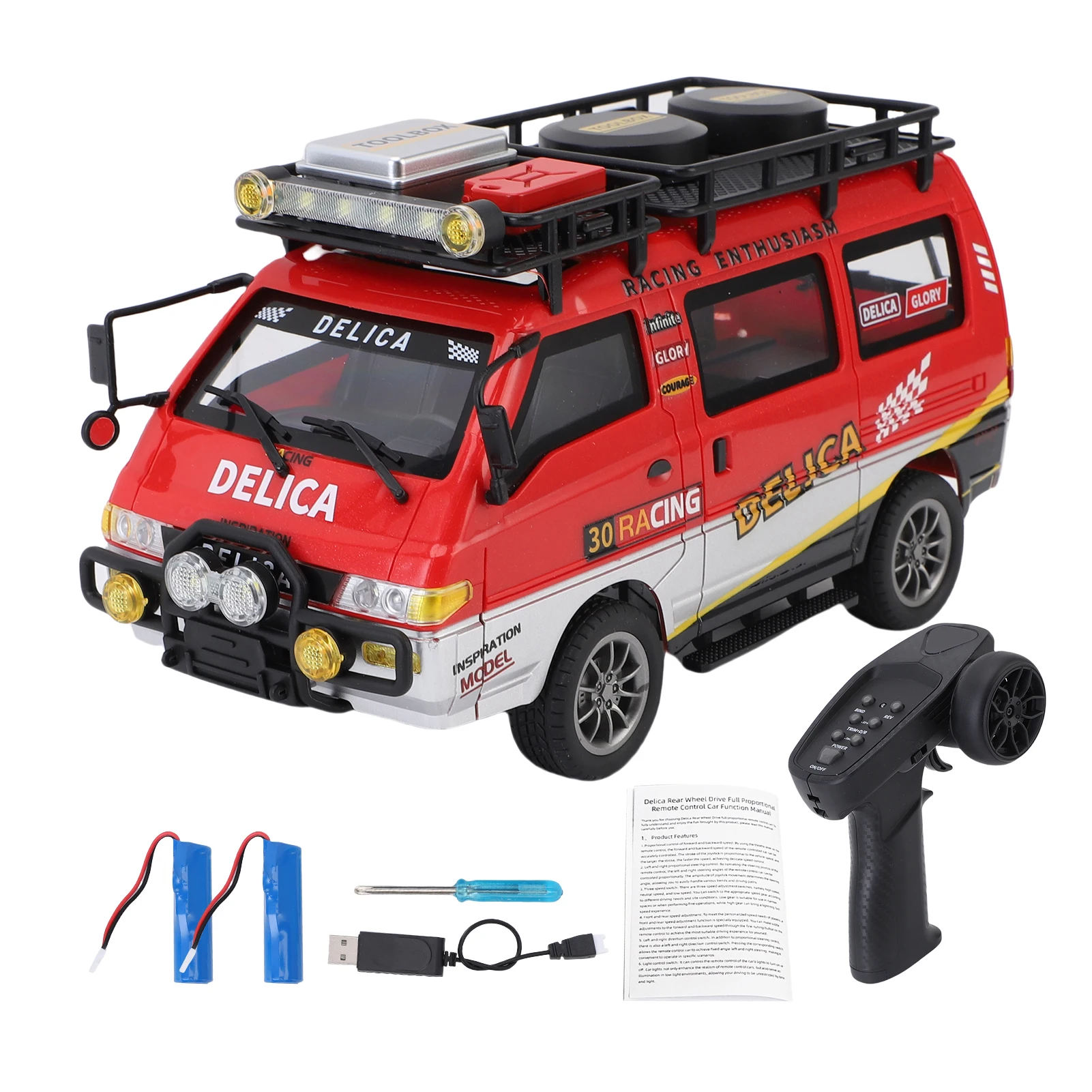 1:24 Scale Off-Road RC Van, 2.4G Proportional Remote Control Car, Toy ...