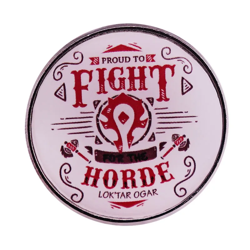 World-of-warcraft-badge-pin-proud-to-fight-for-the-horde-button-brooch ...