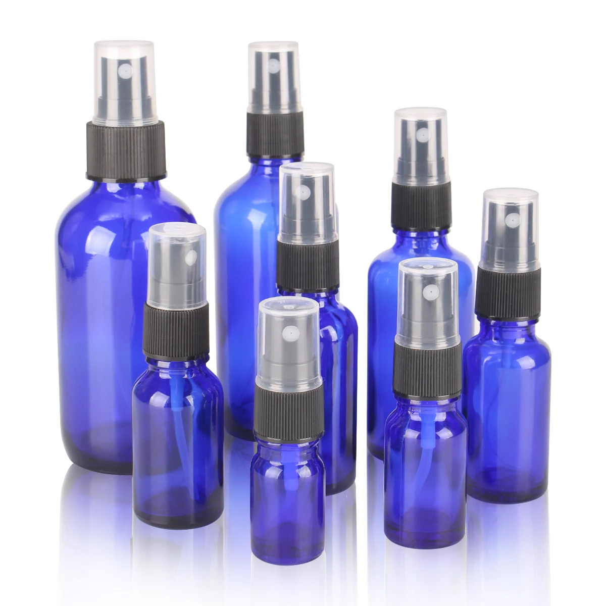1 Piece 5ml 10ml 15 20ml 30ml 50ml 100ml Blue Glass Spray Bottle with ...