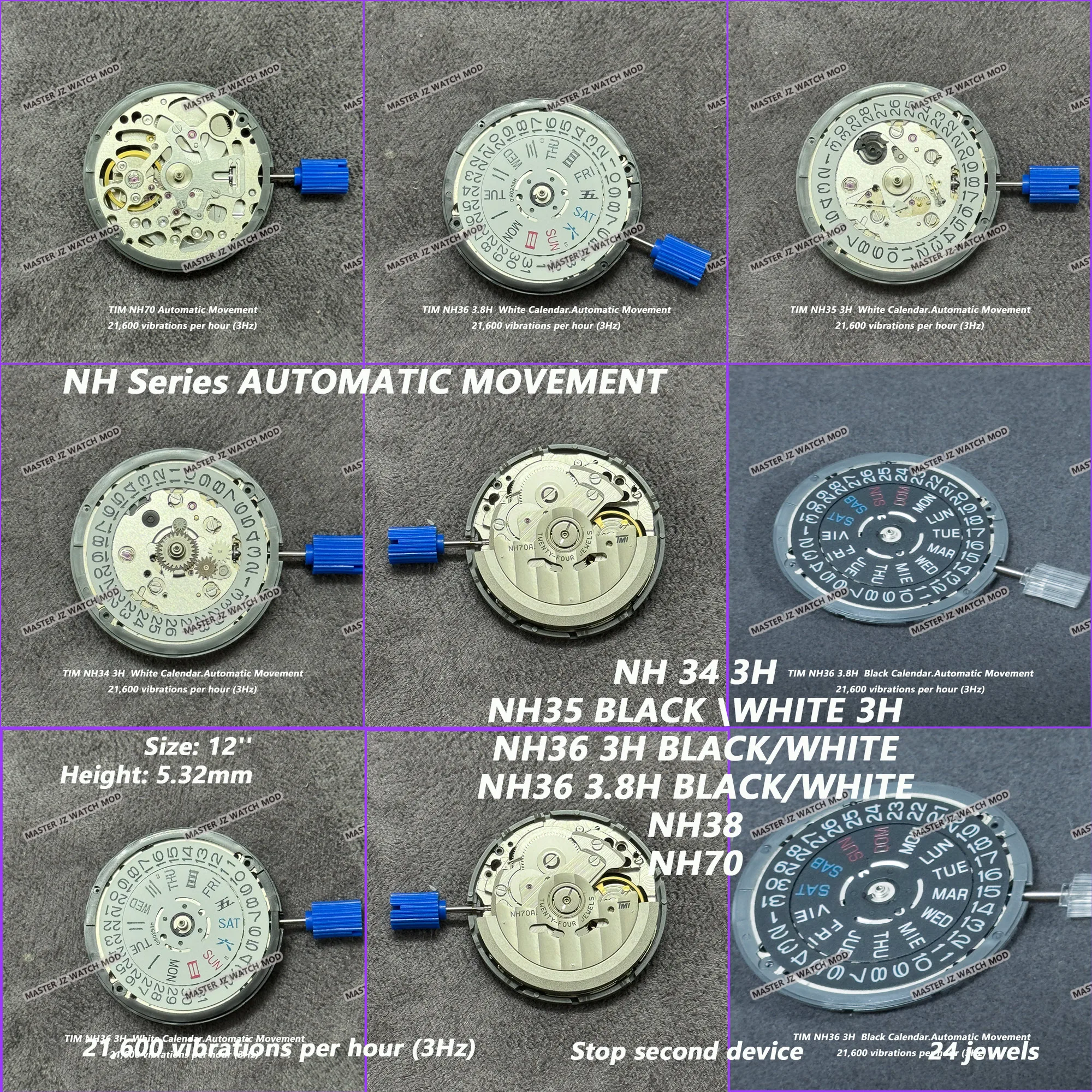 Japan-Original-Tmi-Series-Automatic-Movements-NH34-NH35-NH36-NH38-NH70 ...