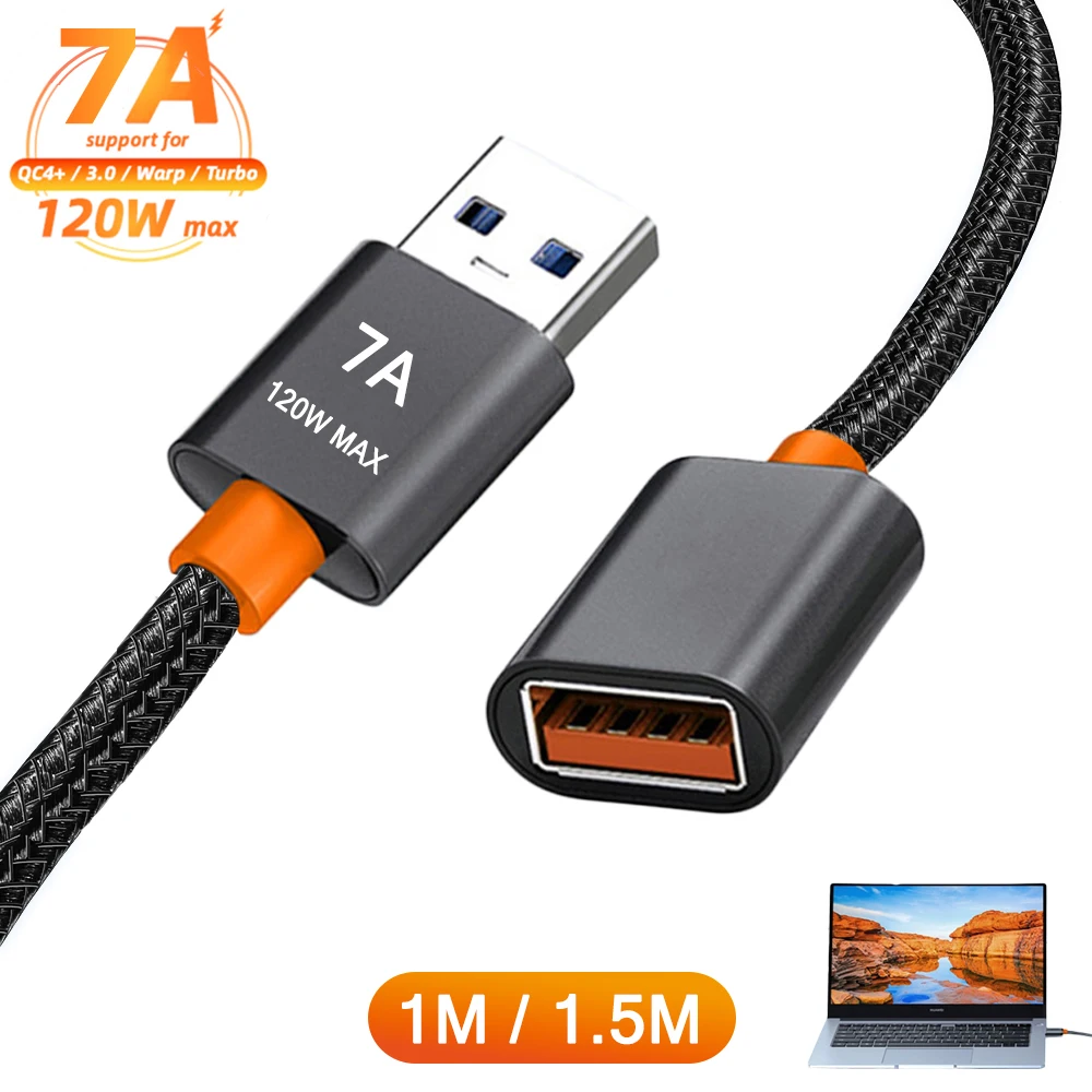 1.5m/1m USB3.0 Extension Cable Male To Female Extender Cord 7A High ...