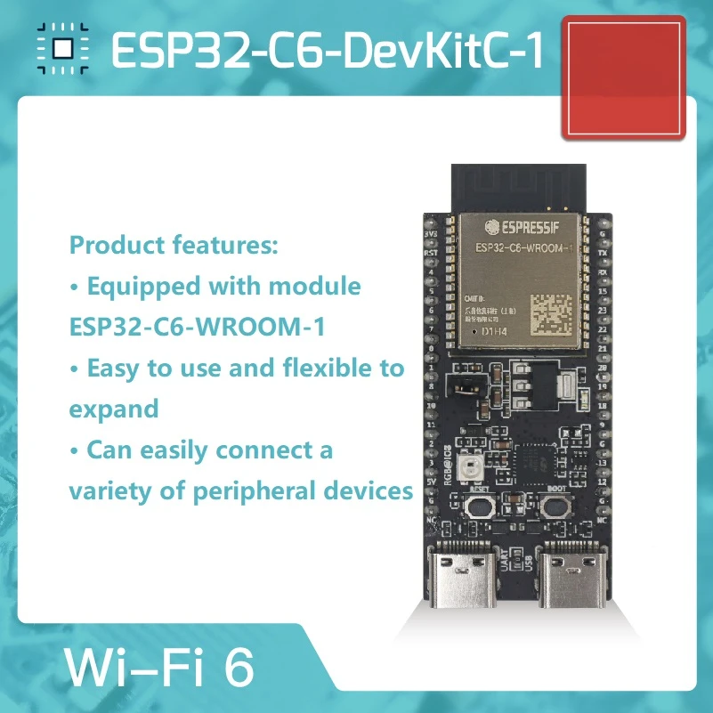 Mini Development Board, ESP32 C6 DevKitC 1, Wi Fi 6 Módulo, ESP32 C6 DevKitM 1 Core| | - AliExpress