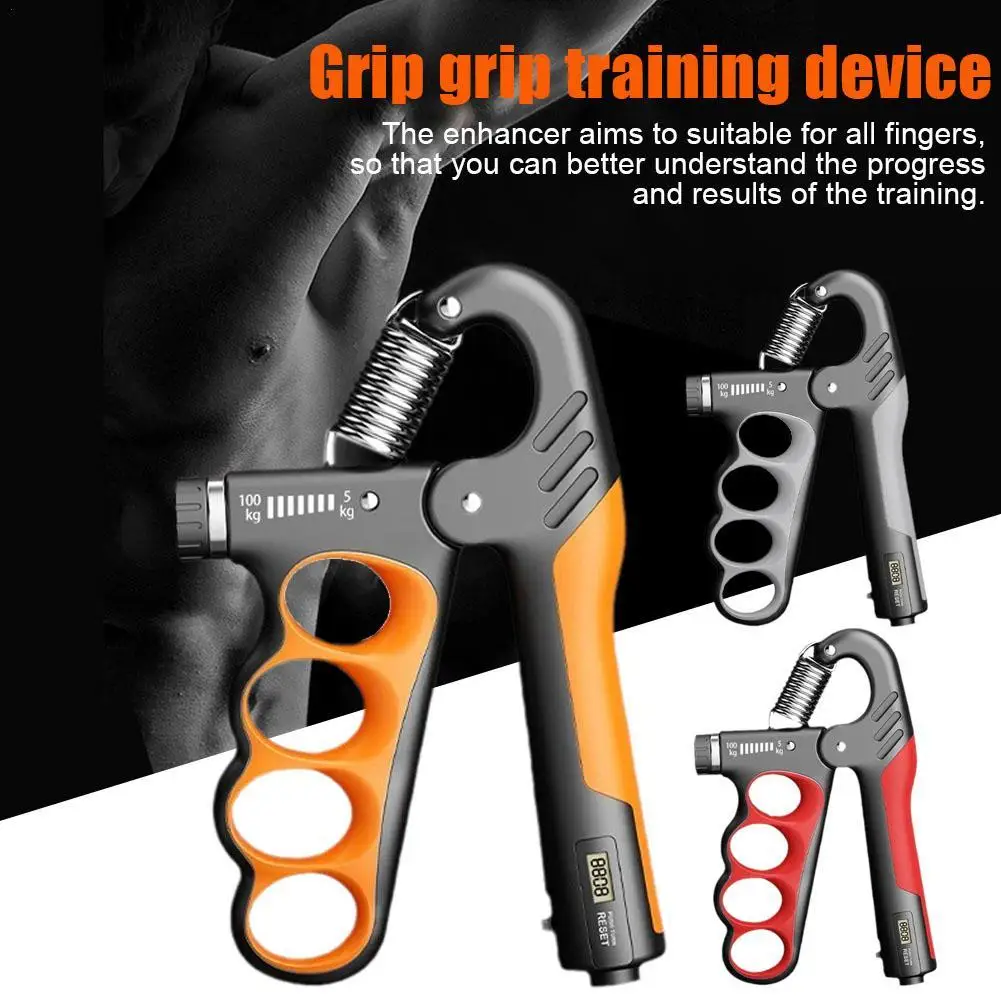 5-100kg-Hand-Grip-Adjustable-Strengthener-Hand-Exerciser-With-Counter ...