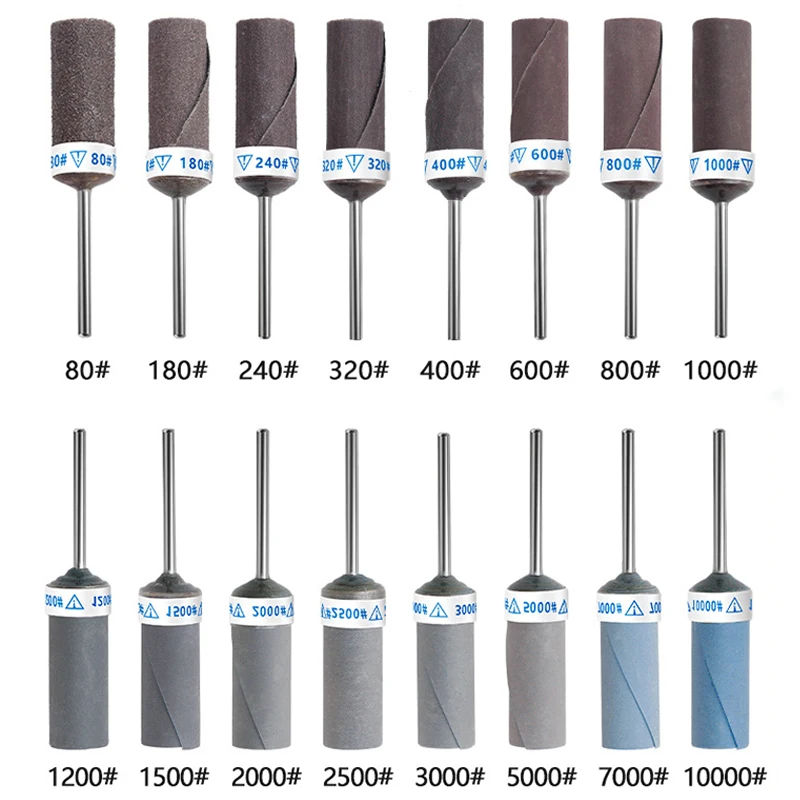 Full-size 80~10000# Grit Sand Paper Bar Cylinder Sandpaper Rod 2.35-3mm ...