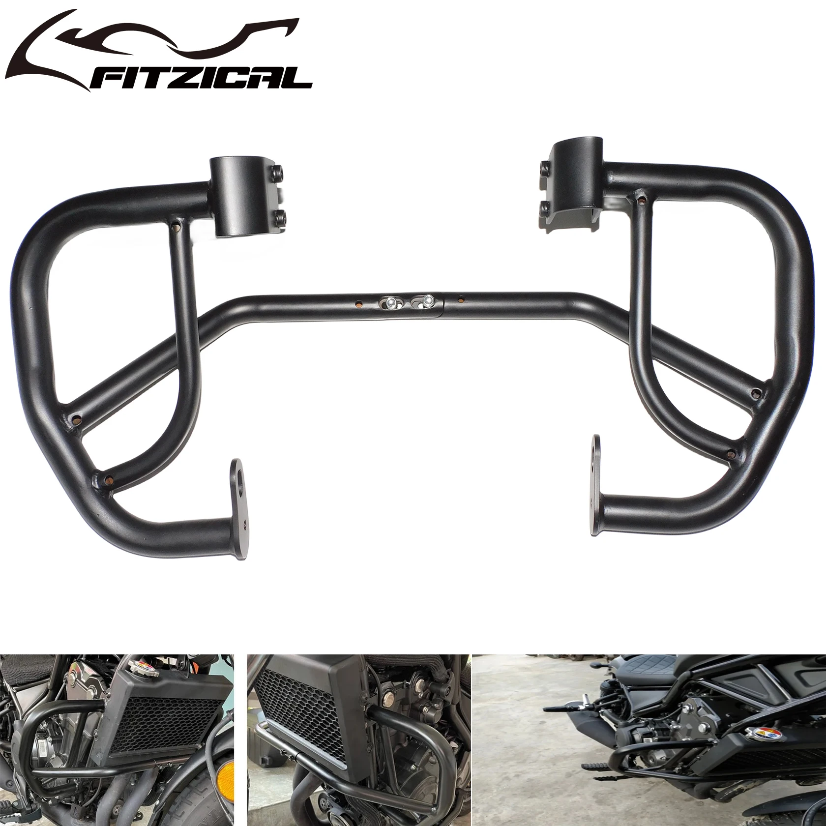 Motorcycle-Black-Engine-Guard-Protector-Bumper-Crash-Bar-Protection-For ...