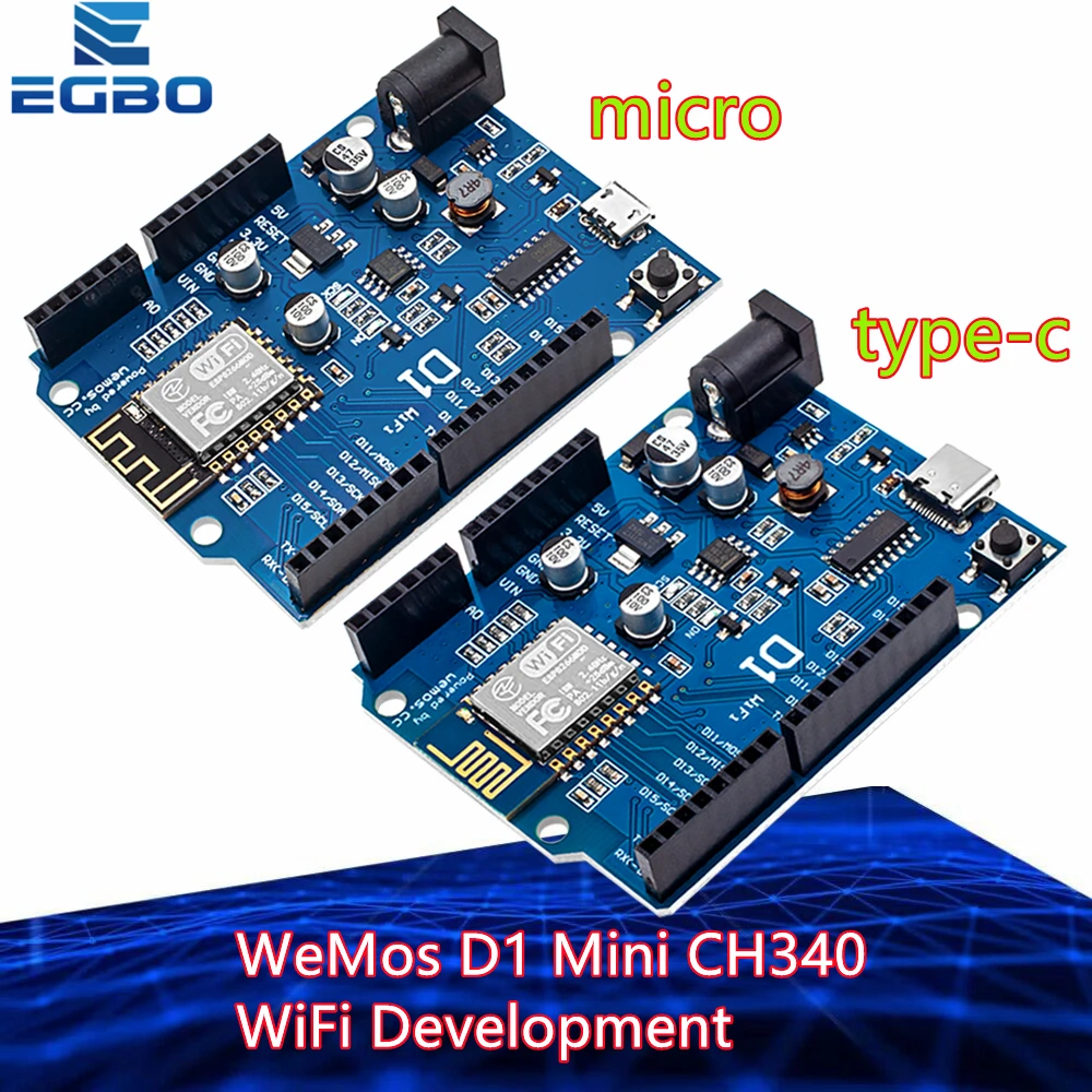 1PCS-New-WeMos-D1-Mini-CH340-WiFi-Development-Board-ESP8266-ESP-12E ...