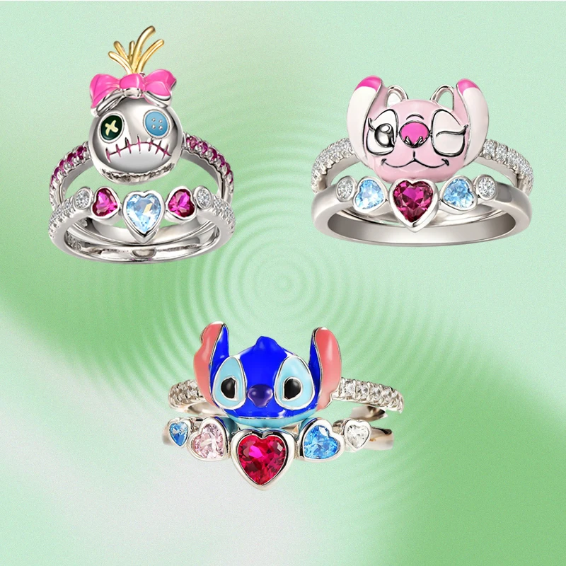 Disney-Nieuwe-Aankomst-Lilo-Stitch-Ringen-Vrouwen-Cartoon-Anime-Mode ...