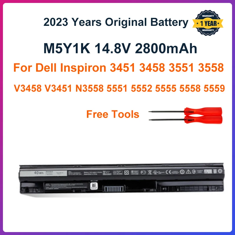 14-8V-2800mAh-M5Y1K-Laptop-Battery-For-Dell-Inspiron-3451-3458-3551 ...