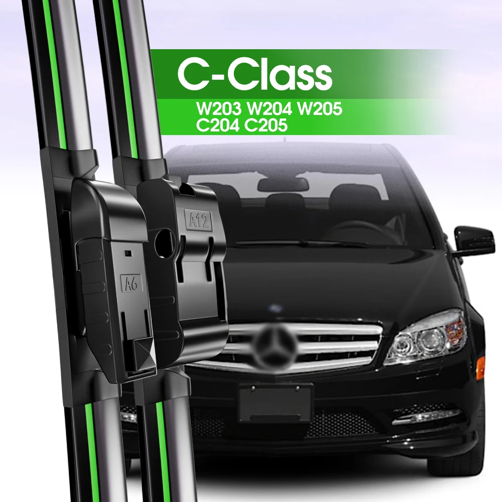 2pcs-Front-Windshield-Wiper-Blades-For-Mercedes-Benz-C-Class-W203-W204 ...