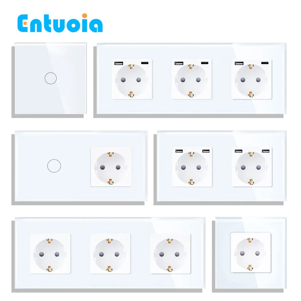 ENTUOIA-EU-Power-Socket-Touch-Switch-Crystal-Panel-USB-Type-C-Double ...