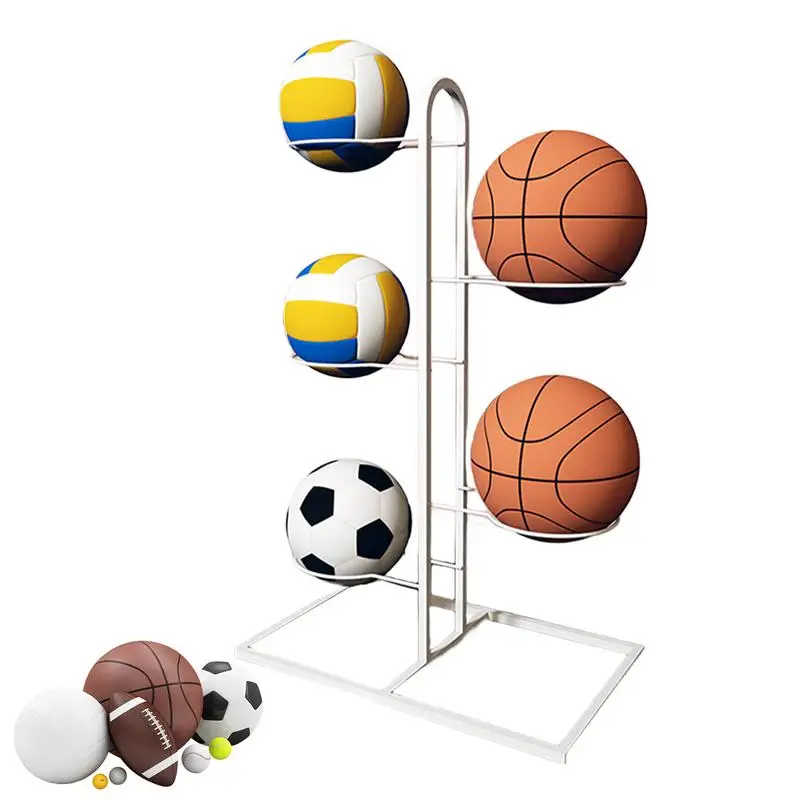 Basketball-Rack-Iron-Volleyball-Display-Rack-Multi-Layer-Ball-Organizer ...