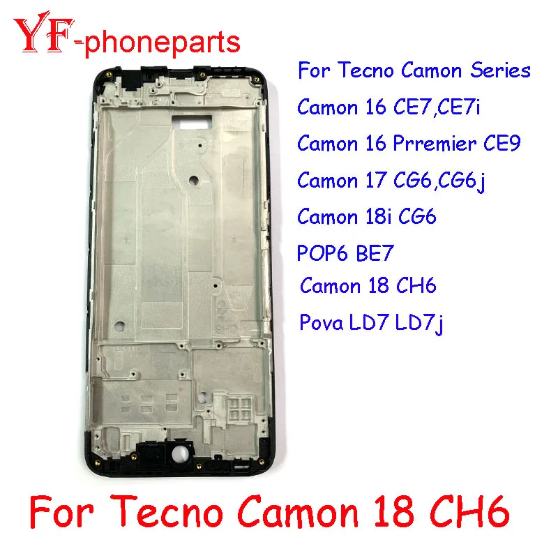 10pcs Middle Frame For Tecno Camon 18 Ch6 Ch6n Back Cover Battery Door ...