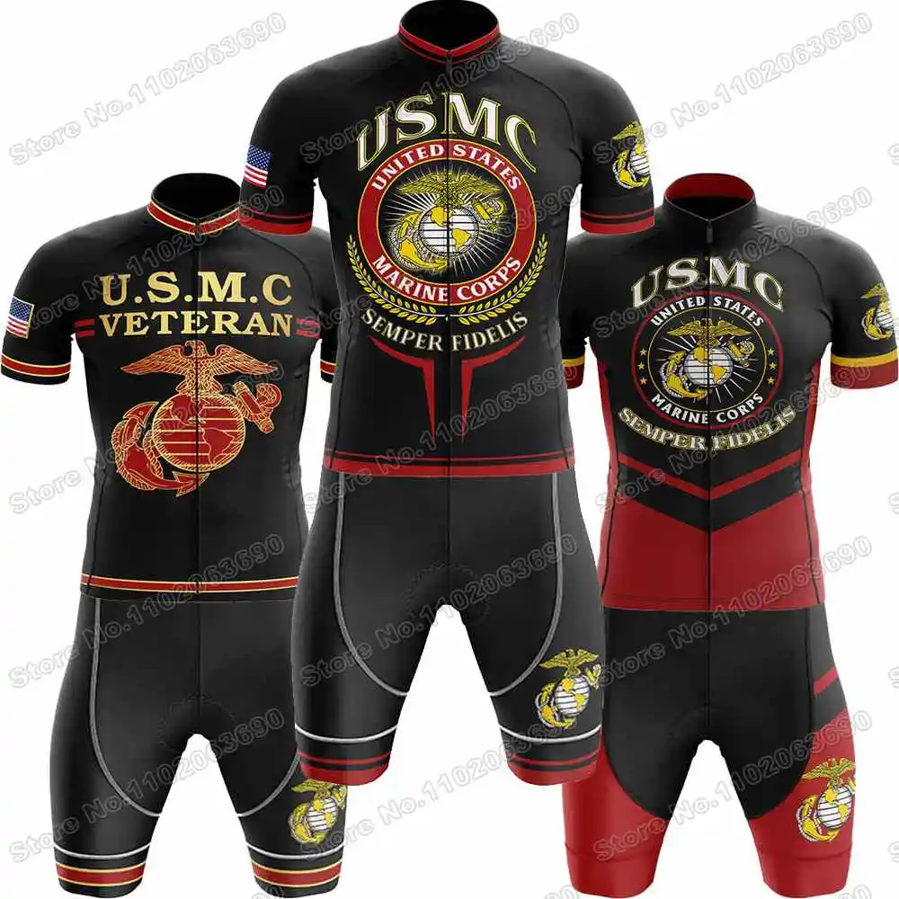 2023-US-Marine-Corps-Cycling-Jersey-Set-Summer-Cycling-Clothing-Men ...
