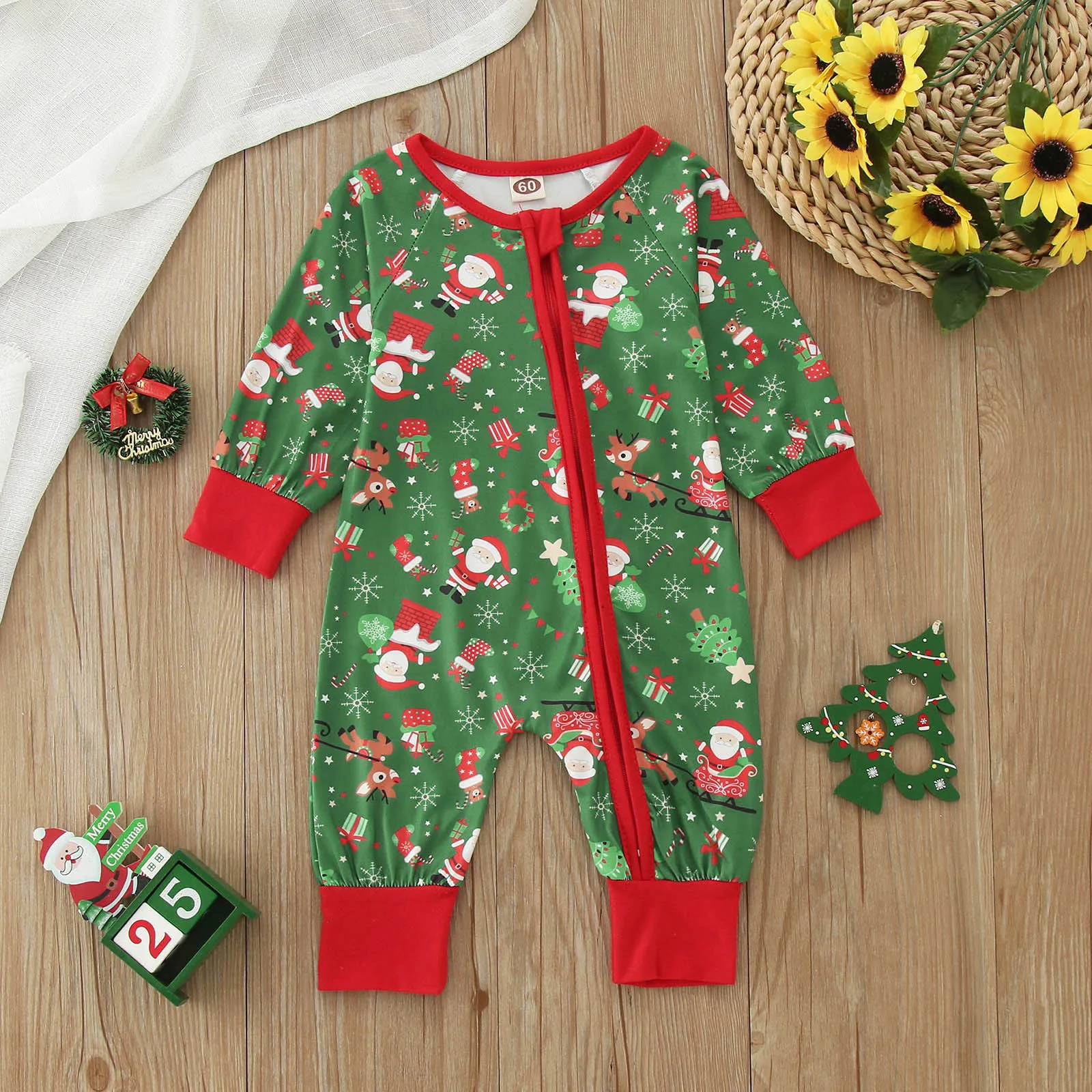Infant-Baby-Jumpsuit-For-Fall-Winter-Long-Sleeve-Santa-Claus-Print-Christmas-Romper-Clothes-for ...