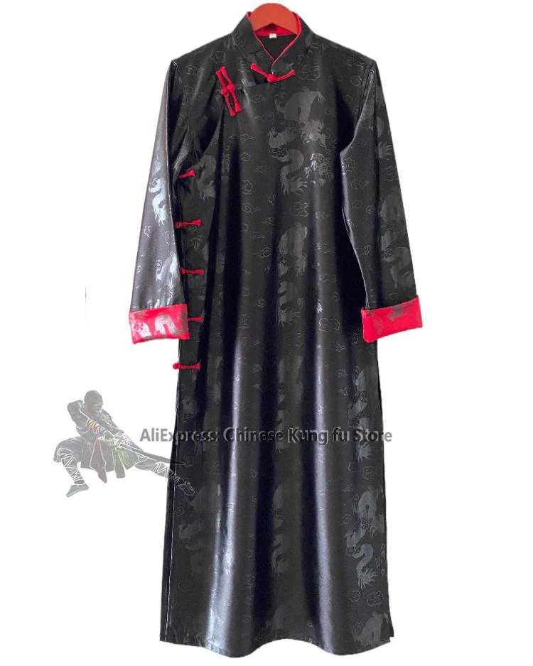 Alta qualidade cetim wing chun ip homem terno wudang shaolin robes kung ...