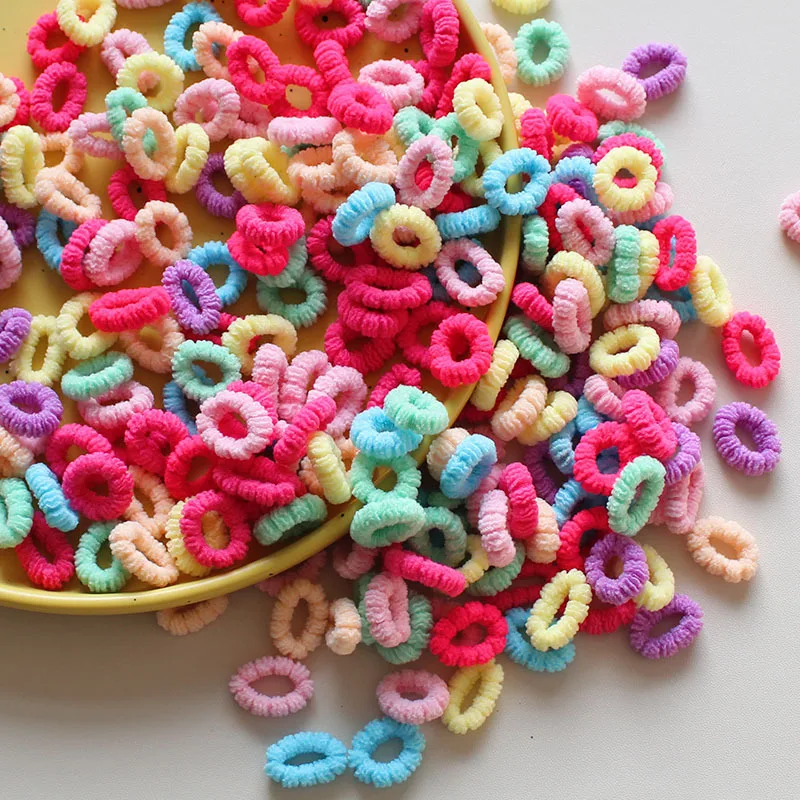 100pcs-Colorful-Flower-Hair-Bands-2cm-Mini-Rubber-Bands-for-Children ...
