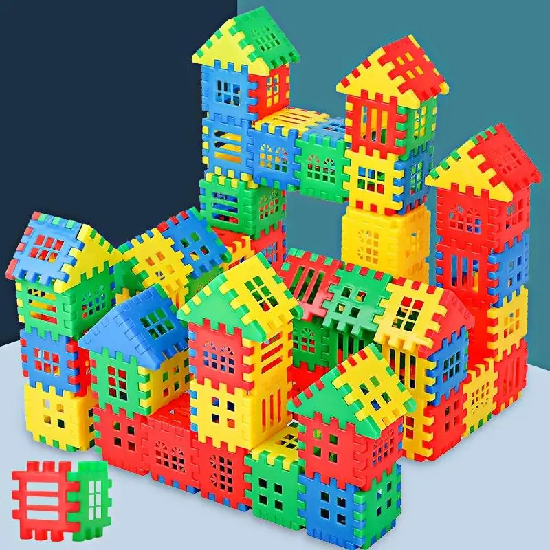 100-160pcs-House-Building-Blocks-Baby-Educational-Learning-Construction ...