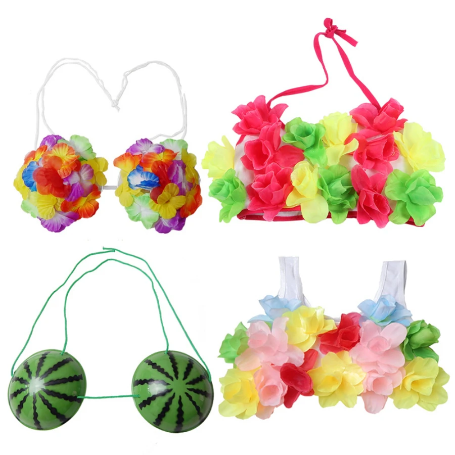 Hawaiian-hula-garland-watermelon-bra-Adult-children-performance-props ...