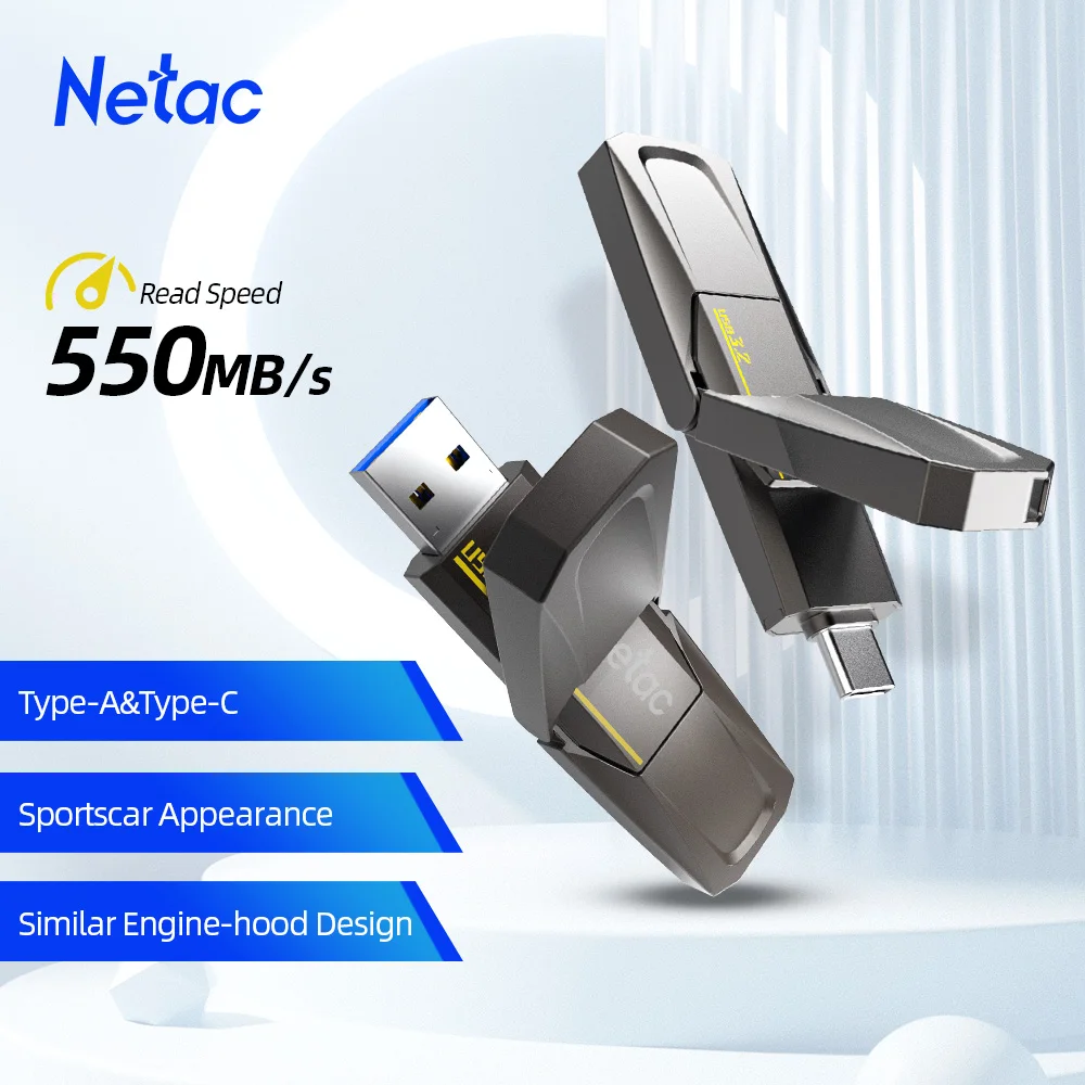 Netac-550mb-s-Pen-Drive-usb-3-2-Type-C-Solid-State-Usb-Flash-Dirve ...