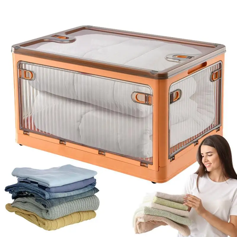 Camping-storage-box-Folding-Storage-Bins-Transparent-Storage-Containers ...