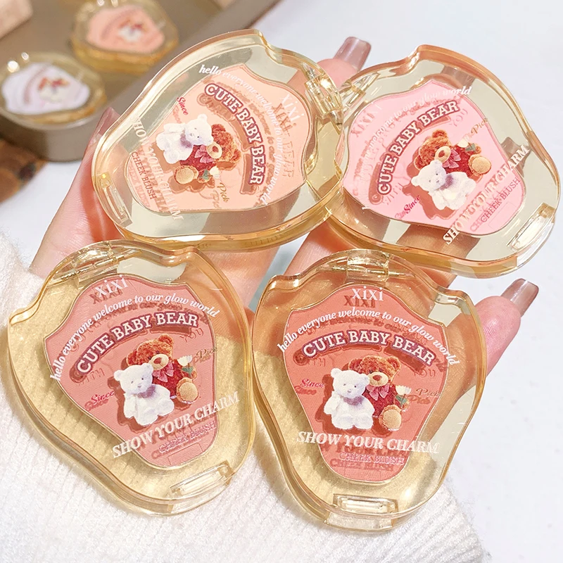 Cartoon-Bears-Matte-Blusher-Powder-Velvet-Smooth-Baby-Pink-Blush ...