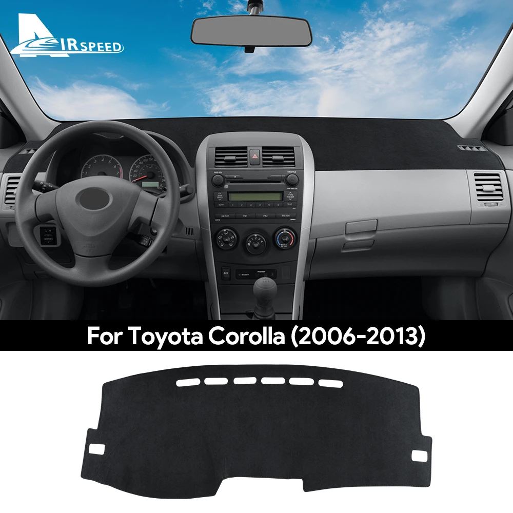 Top-Flannel-Dashboard-Cover-Pad-For-Toyota-Corolla-E140-E150-2006-2007 ...