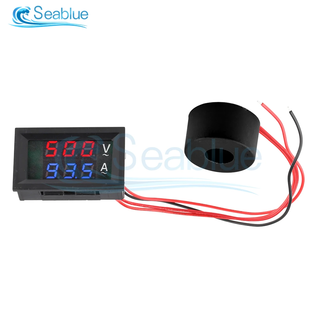 AC-50-500V-Digital-LCD-Voltmeter-Ammeter-10A-50A-110A-110V-220V-Voltage ...