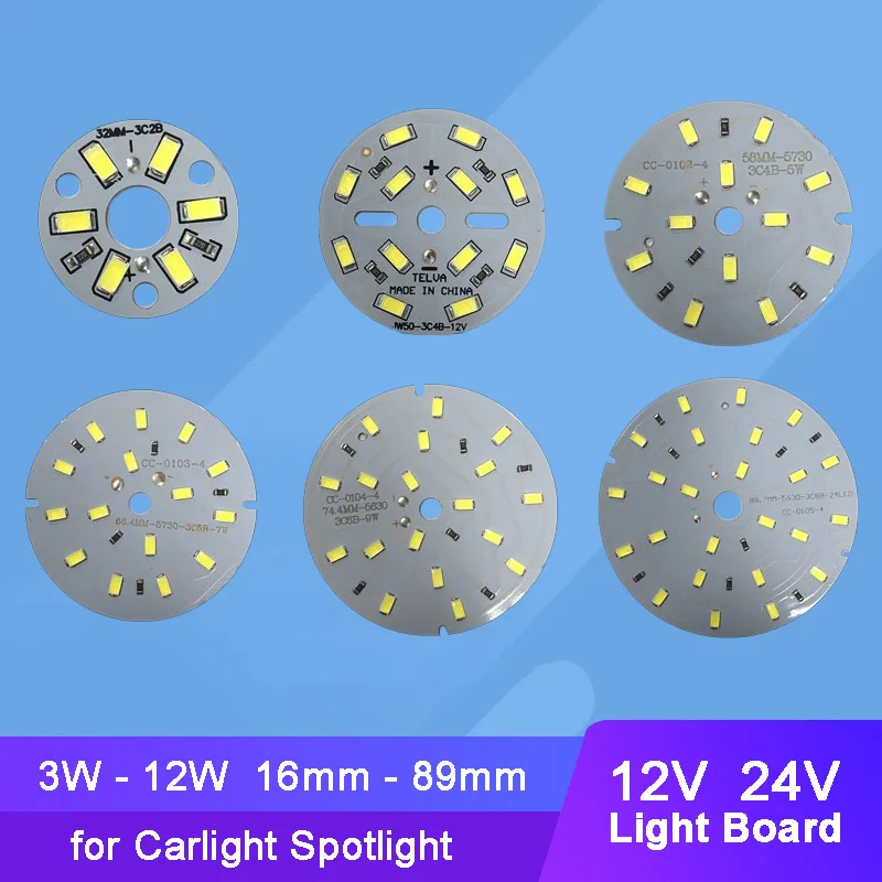 12V 24V LED White Warm 4000K Lamp Light Board Bulb Round Light Source