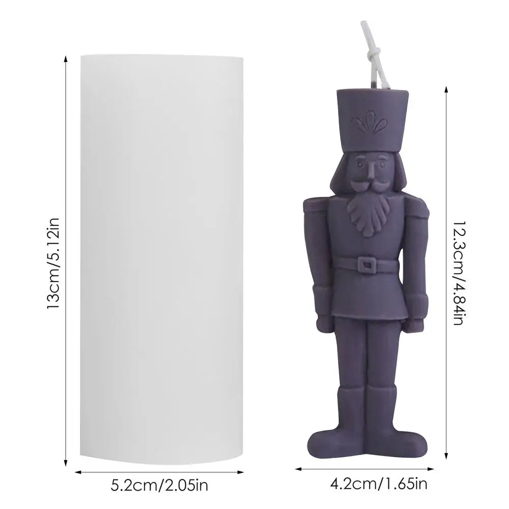 DIY Nutcracker Soldier Candle Silicone Mold DIY Aromatic Soap Candle ...