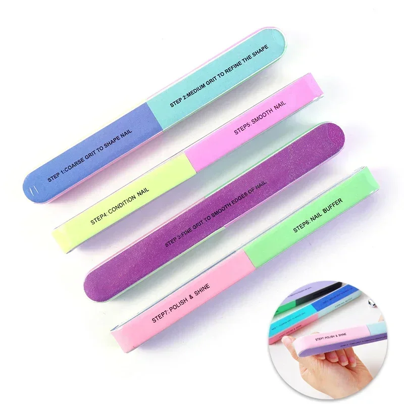 4-12Pcs-High-Quality-Nail-Buffers-Blocks-Neon-Sponge-Nail-File-Pedicure ...