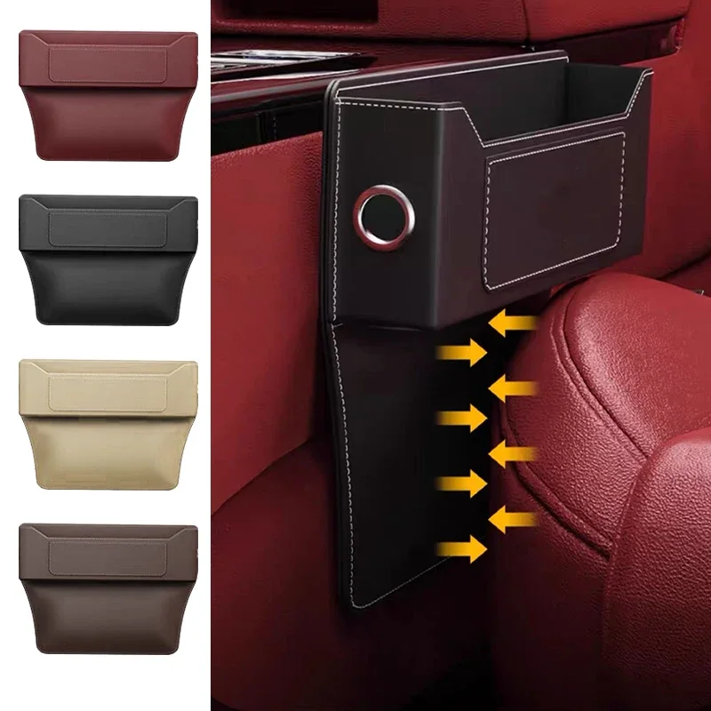 Leather-Car-Seat-Gap-Organizer-Storage-Box-For-Cadillac-Escalade ...