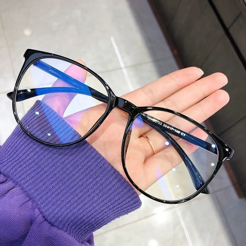 Anti-Radiation-Glasses-Spectacles-Frame-Plastic-Korean-Oval-Frame ...