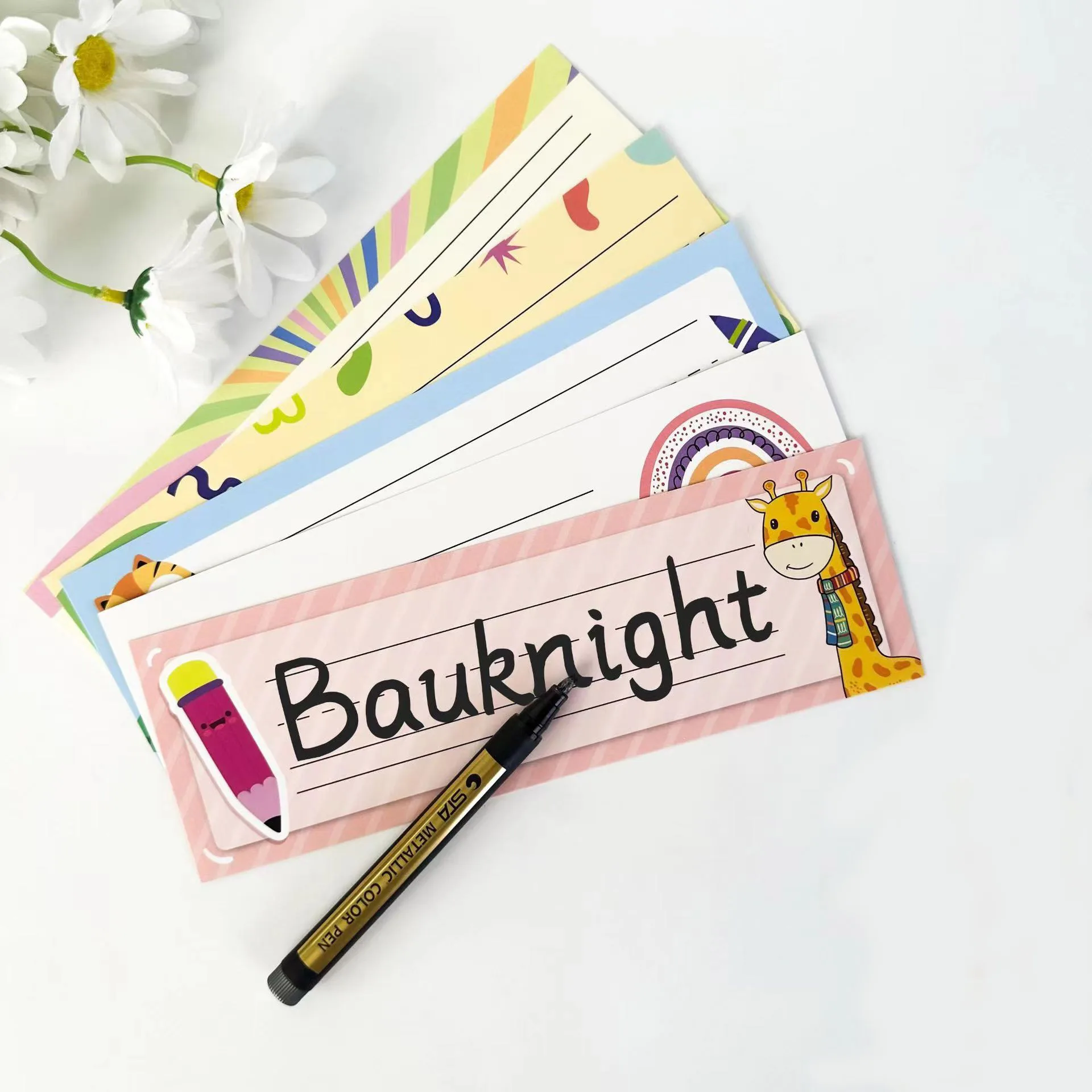 Cartoon-desk-nameplate-25-high-value-creative-student-cards-school ...