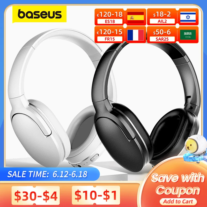 Baseus D02 Pro Draadloze Hoofdtelefoon Sport Bluetooth 5.3 Oortelefoon ...