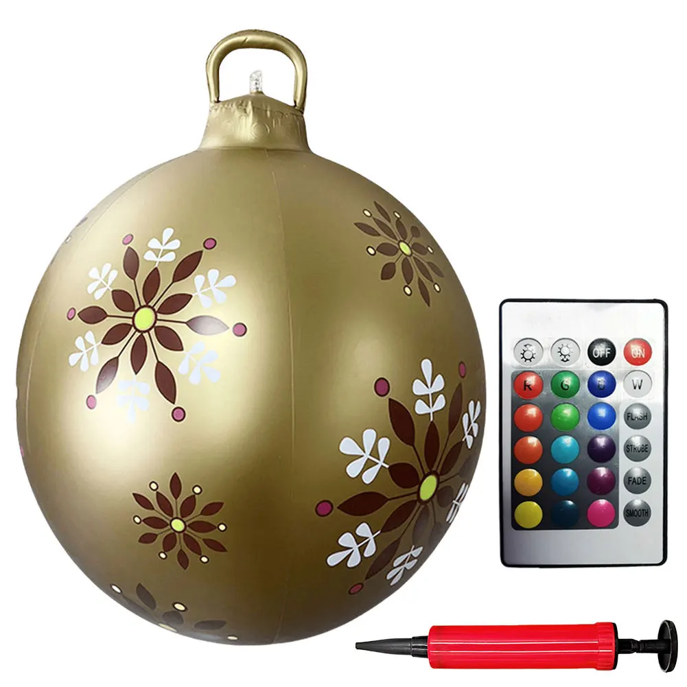 Bolas navideñas inflables de 24 pulgadas con luces, decoraciones ...