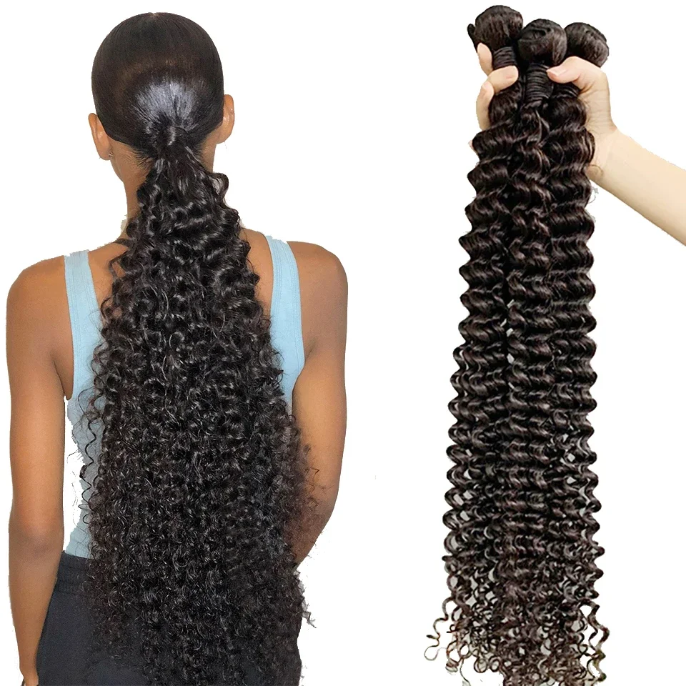 30-32-40-Inch-Loose-Deep-Wave-Human-Hair-Bundles-Remy-Hair-Curly-Remy ...