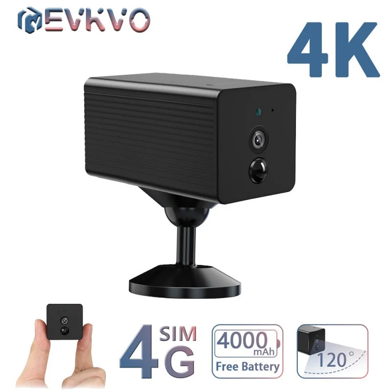 EVKVO-4K-8MP-Camera-Hidden-Built-in-Battery-4G-SIM-Card-CCTV-Wireless ...