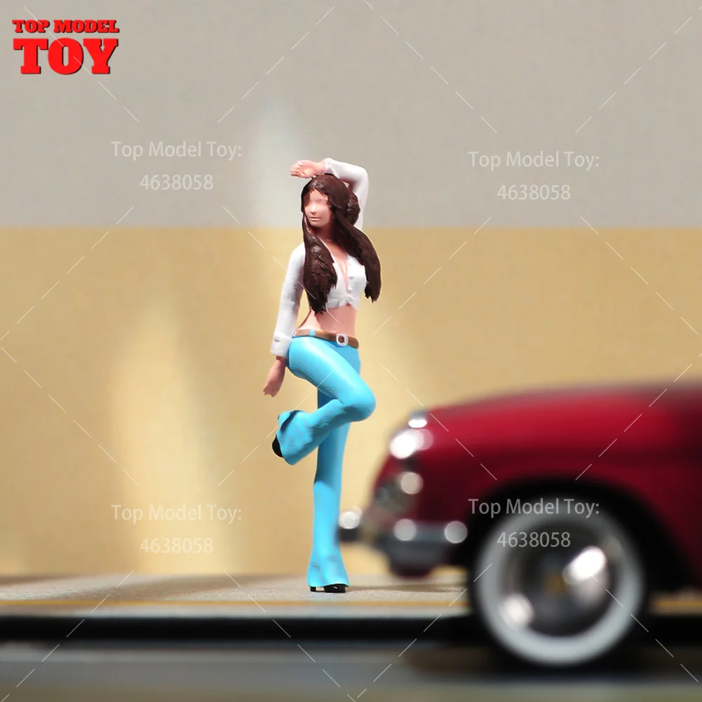 Painted Miniatures 1/24 1/64 1/43 1/87 Standing Beauty Leaky Navel ...