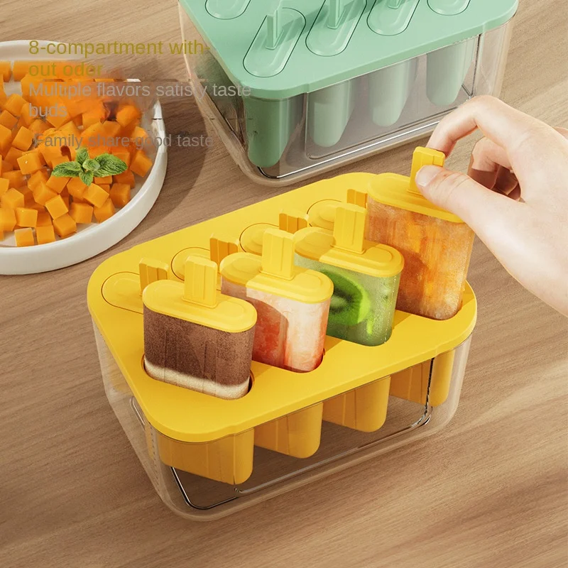 12-Popsicle-Mold-Trays-Food-Grade-Silicone-Popsicle-Molds-Fruit-And ...