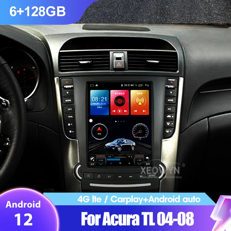 Android 12 Car Radio Stereo For Acura TL 2004 2005 2006-2008 GPS Navigation intelligent sytem ...