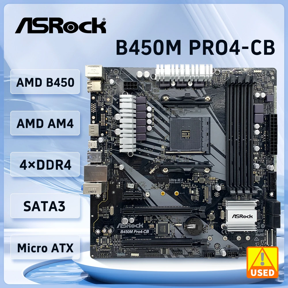 B450-B450M-Motherboard-ASRock-B450M-PRO4-CB-Motherboard-Socket-AM4 ...