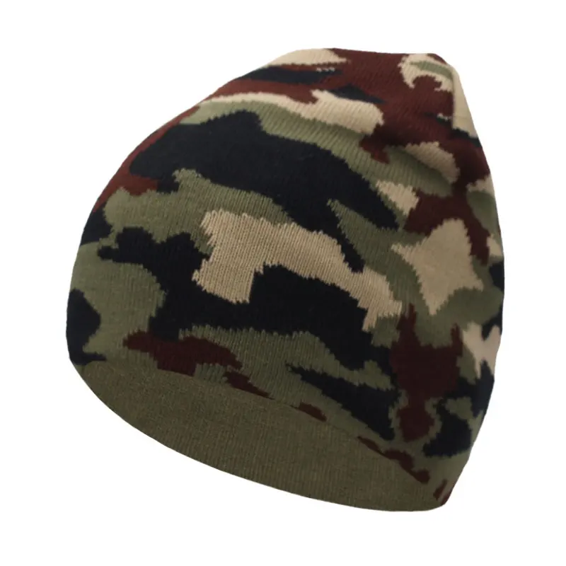 Camouflage Knitted Hat Men Beanie Women Winter Hats For Men Bonnet Knit