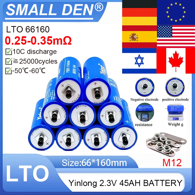 2.3V 45Ah New Original Yinlong LTO 66160 Battery 10C Discharge Suitable ...