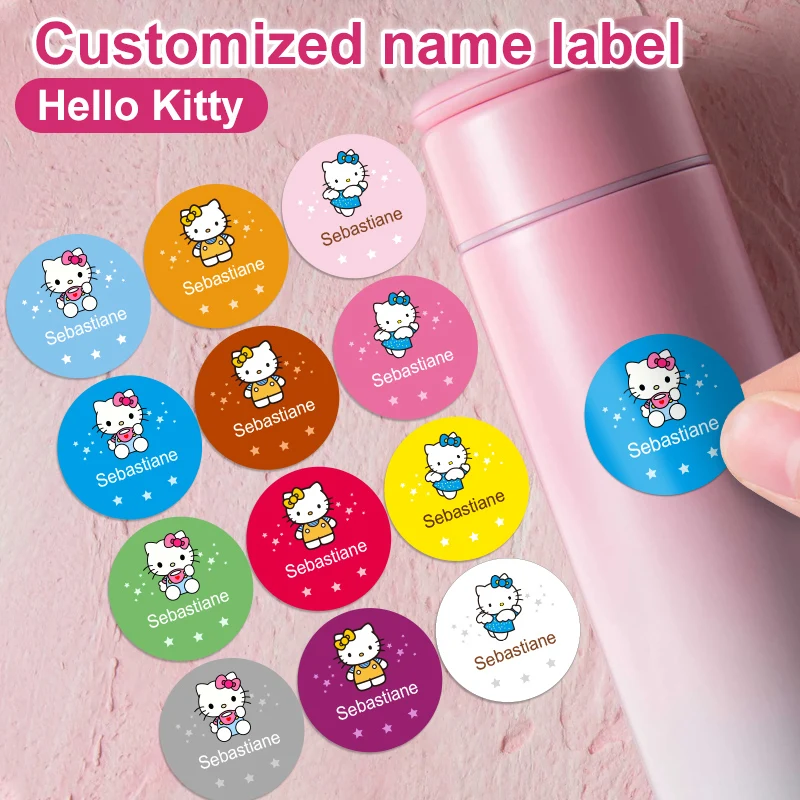 Custom Hello Kitty Name Stickers - Personalized Durable Labels for ...
