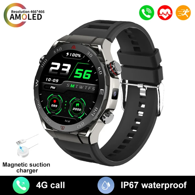 4G 64G LTE Smart Watch Men Women Google Play Store SIM Card Waterproof ...