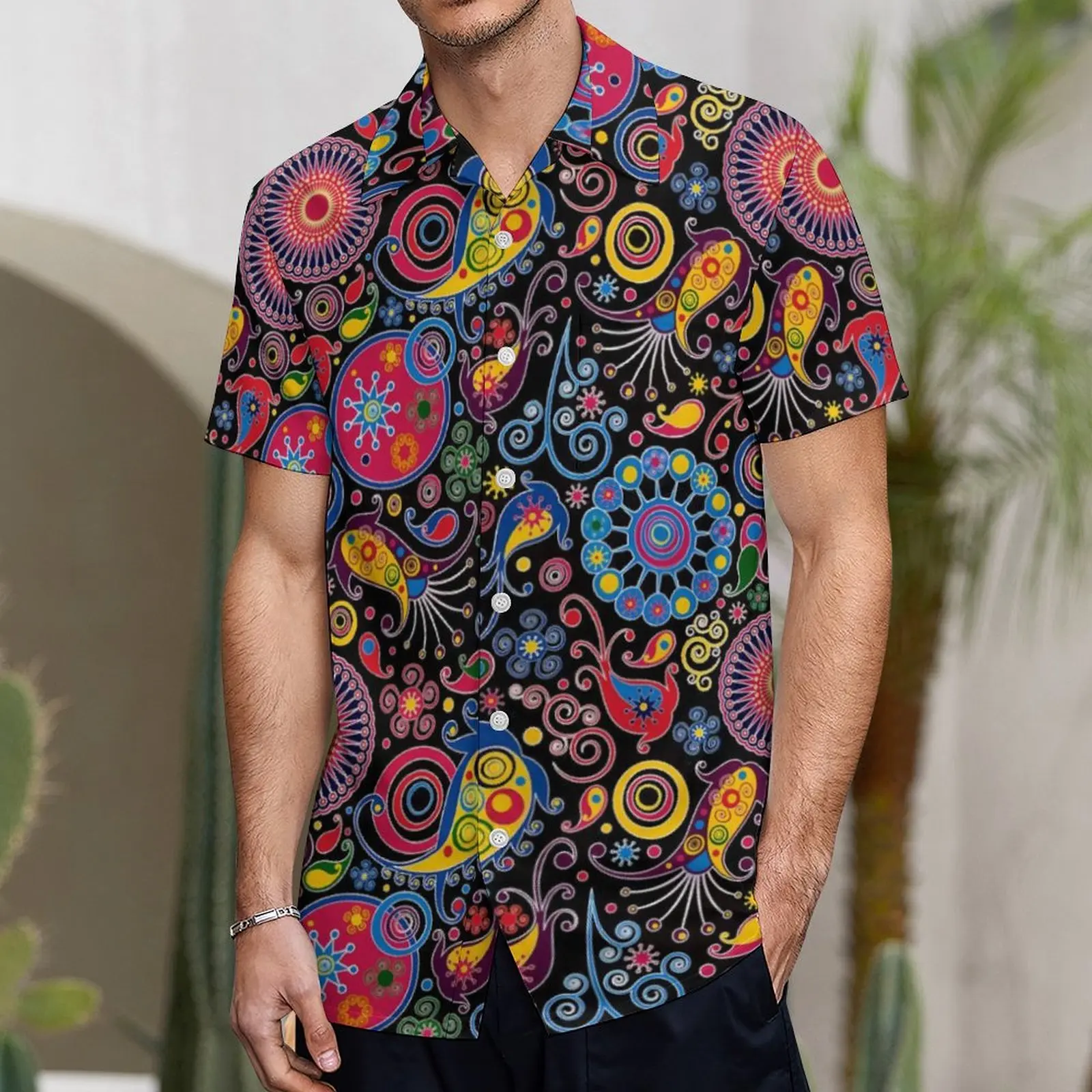 Camisas-con-estampado-3D-para-hombre-blusa-Hawaiana-de-manga-corta-con ...