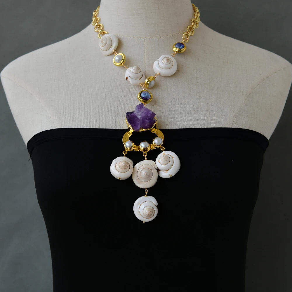 GG-Natural-Purple-Flower-Pendant-Culture-Pearl-Pearl-shell-Chain ...